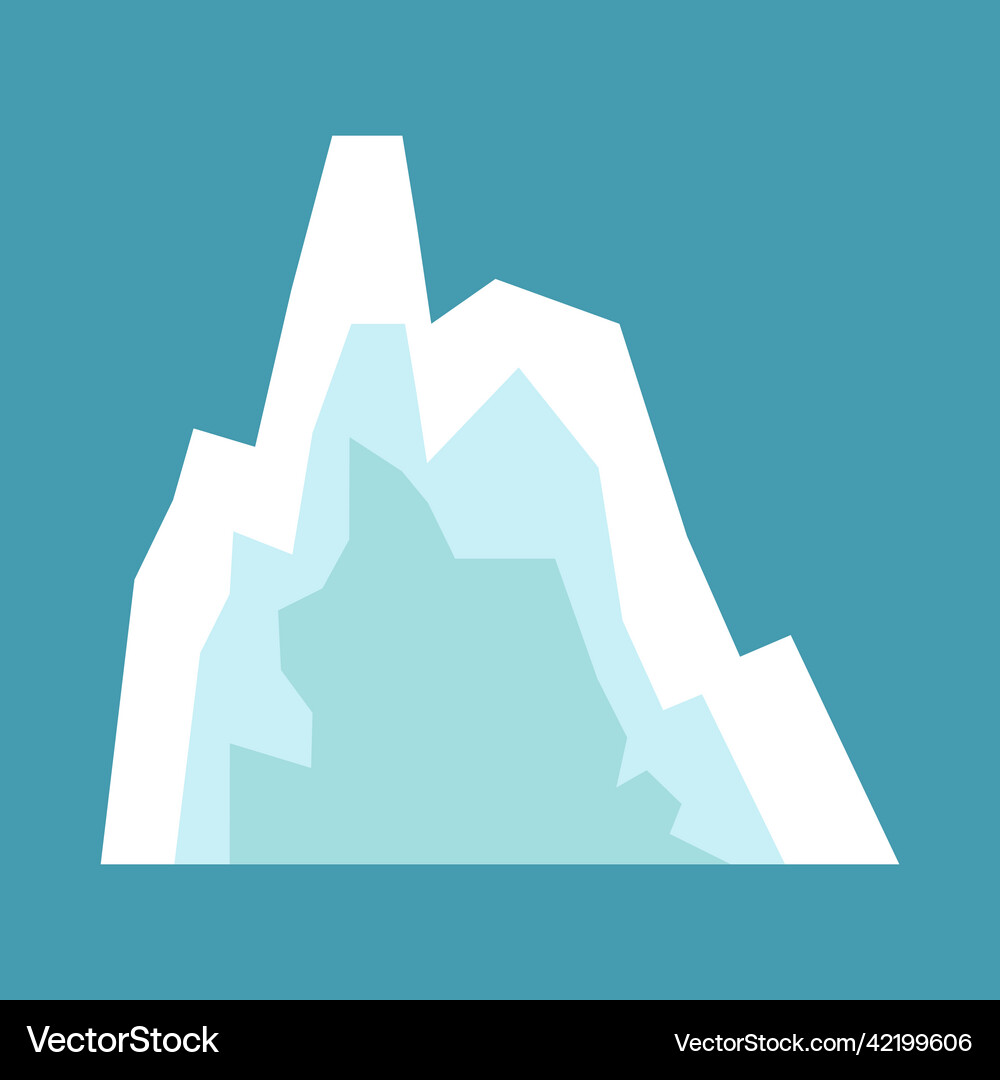 Arctic iceberg north pole travelling ice rock Vector Image