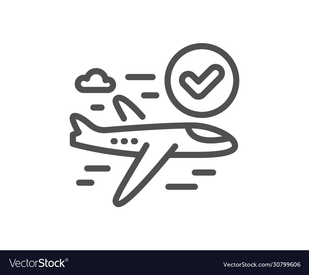 Confirmed Flight Line Icon Approved Charter Sign Vector Image confirmed-flight-line-icon-approved-charter-sign-vector-image