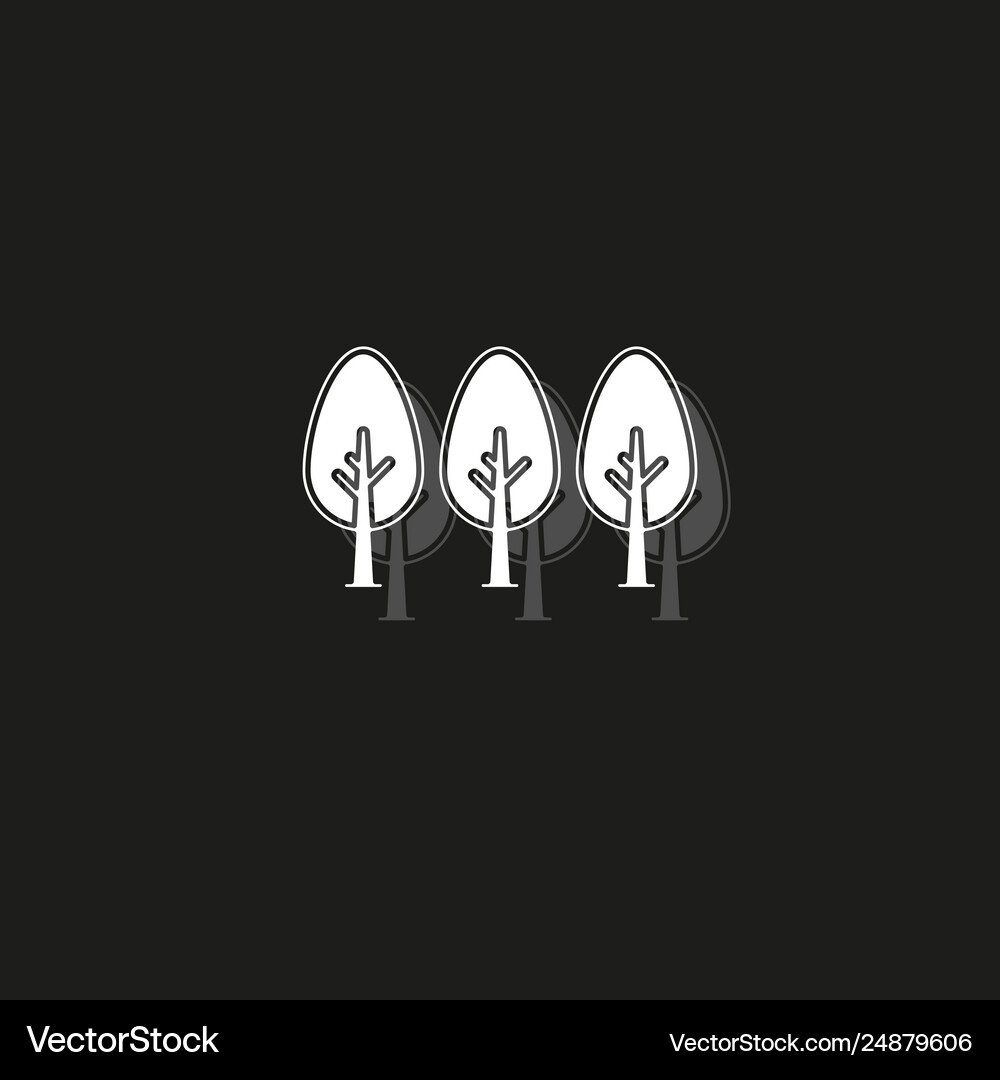 Green forest - tree nature sign symbol - ecology Vector Image