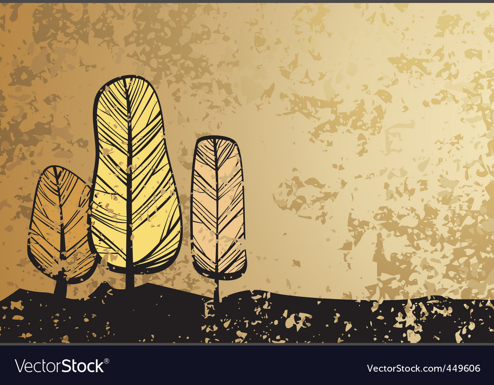 Grunge tree Royalty Free Vector Image - VectorStock