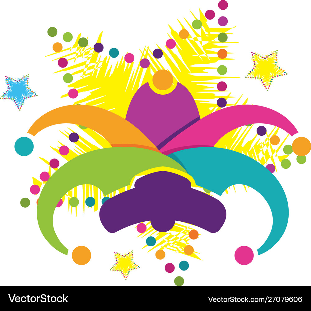 Harlequin hats stock Royalty Free Vector Image