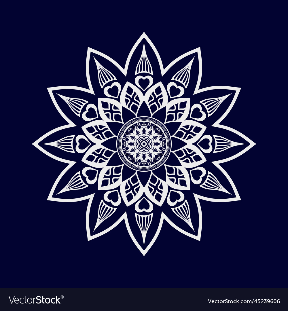 Mandala pattern design background Royalty Free Vector Image