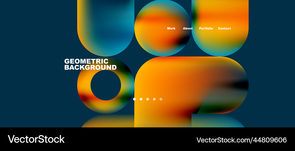 Round shapes and circles with liquid gradients Vector Image