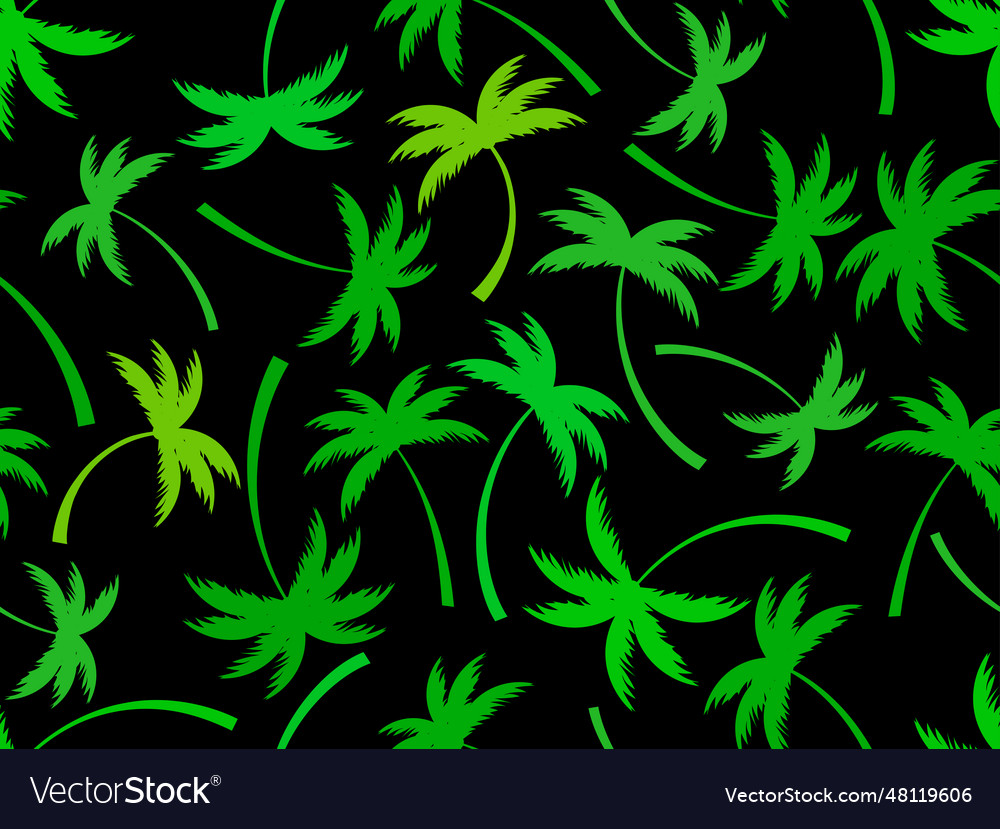 Seamless pattern with tropical palm trees Vector Image