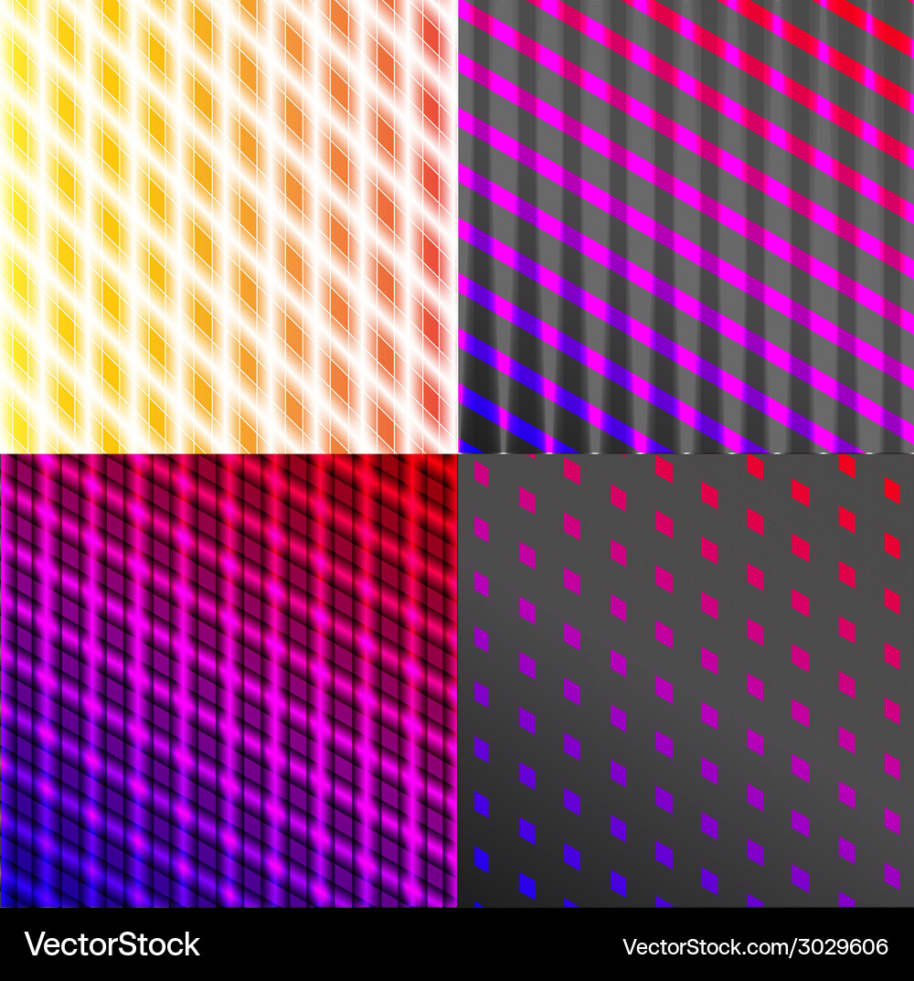 Set of dark abstract spectrum background lines Vector Image