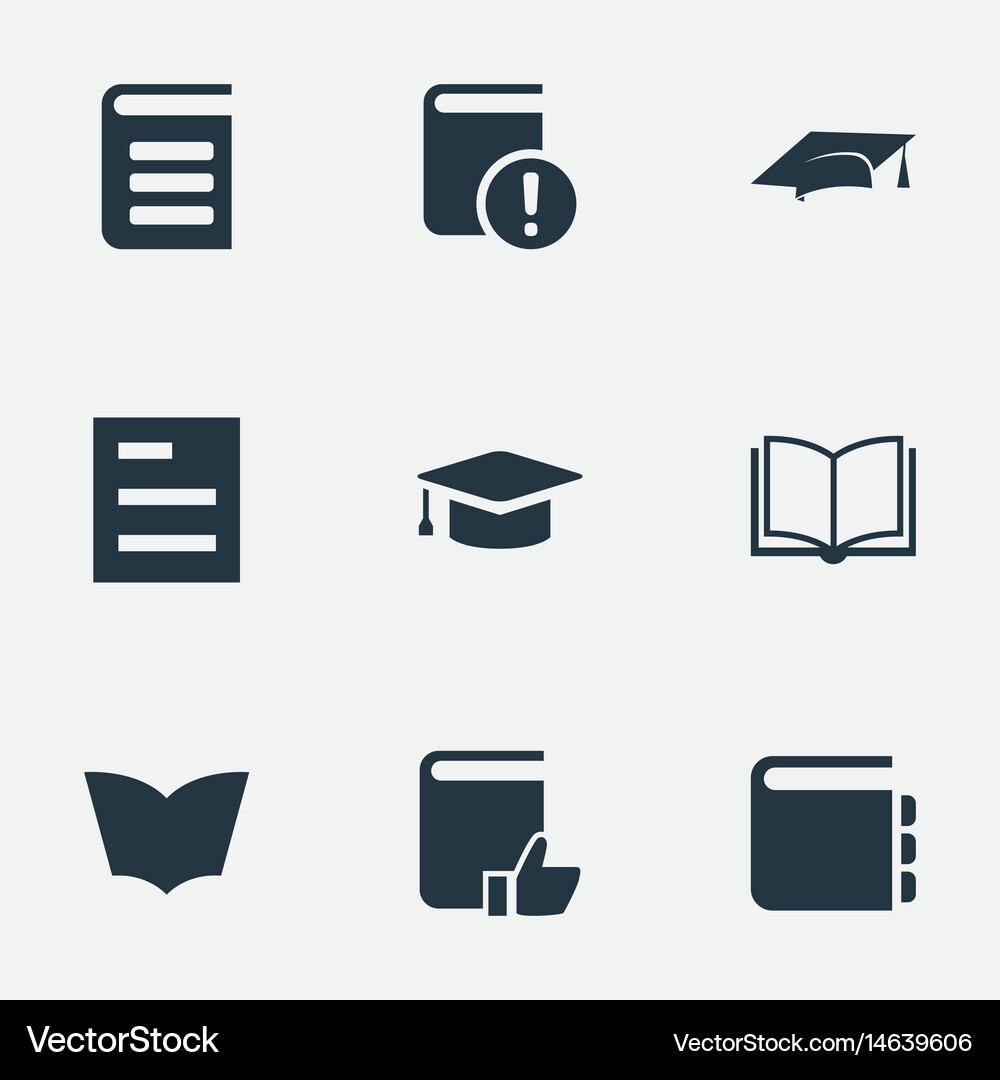 Set of simple education icons Royalty Free Vector Image