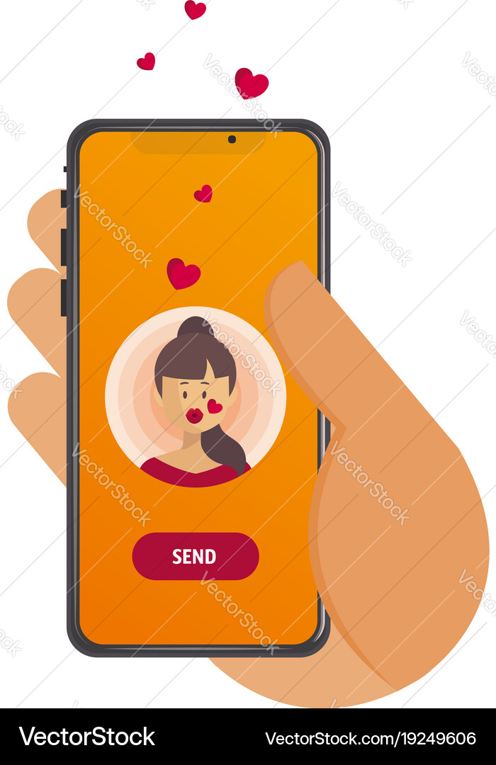 Valentines day send or receive love Royalty Free Vector
