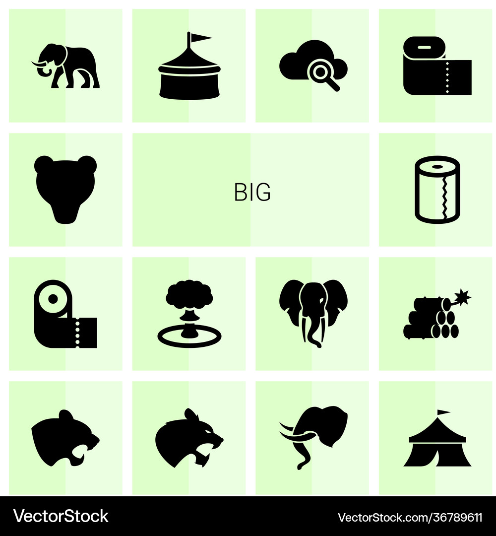 14 big icons Royalty Free Vector Image - VectorStock