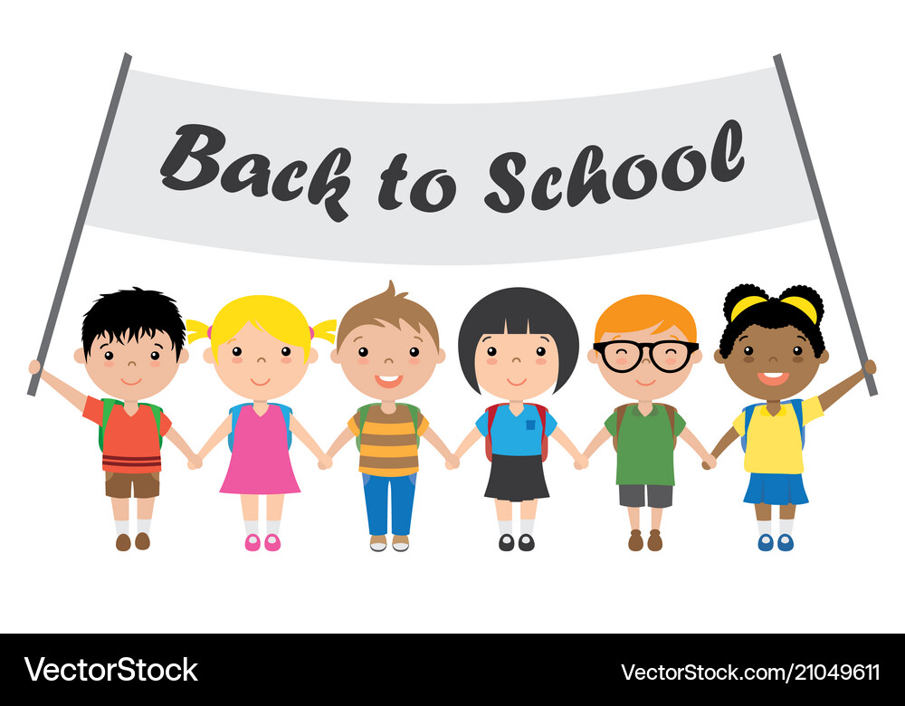 Children students Royalty Free Vector Image - VectorStock