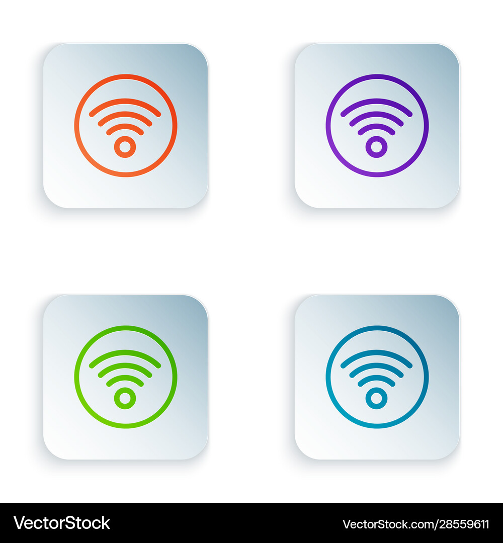 Color wi-fi wireless internet network symbol icon Vector Image