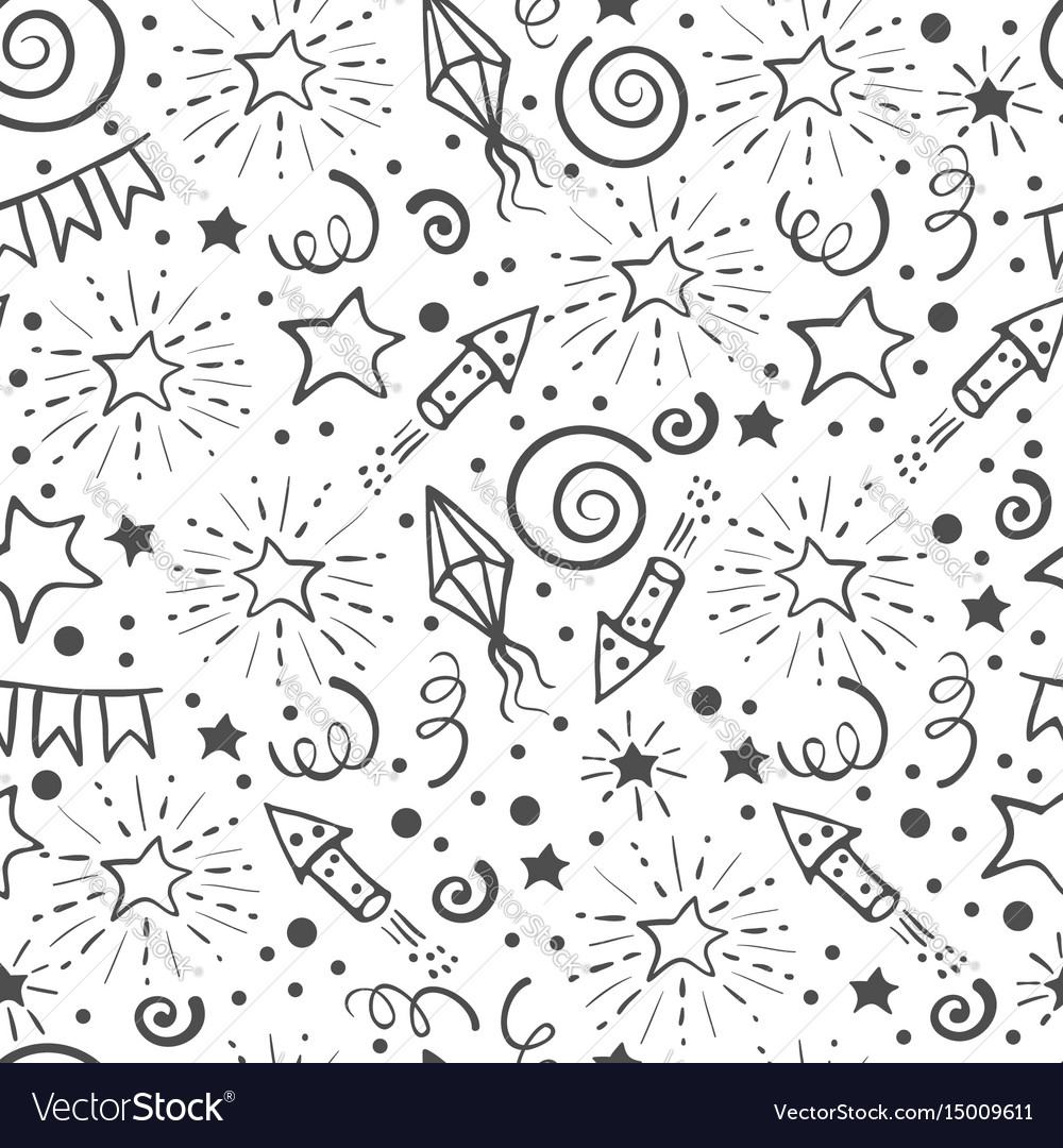 Festive seamless pattern Royalty Free Vector Image