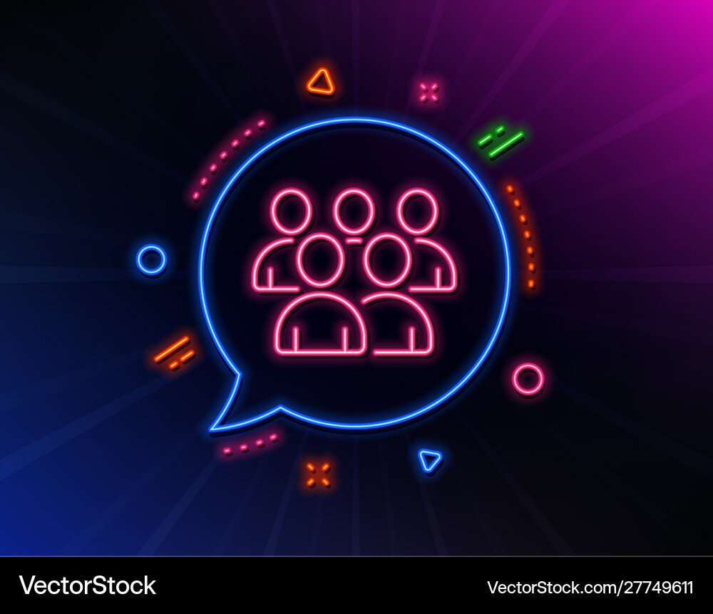 Group line icon business management sign Vector Image
