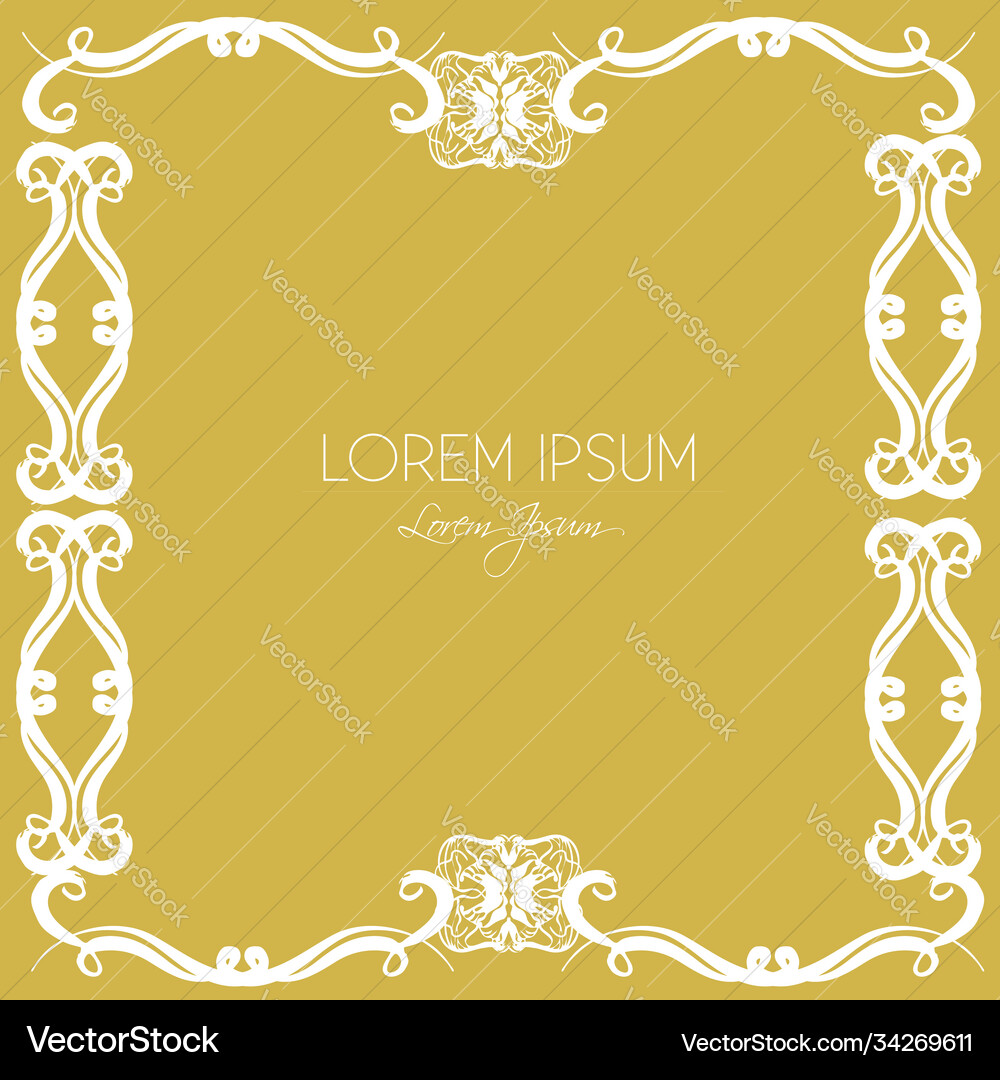 Hand drawn floral frame made in beautiful Vector Image