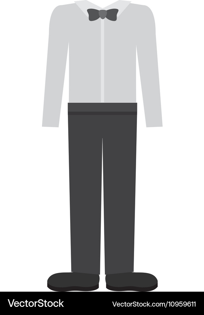 Isolated male suit cloth design Royalty Free Vector Image