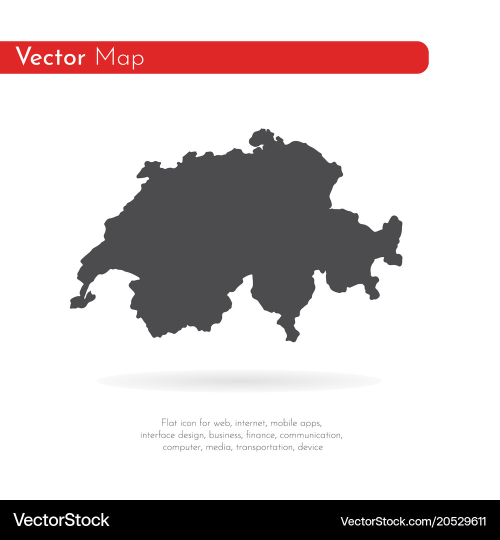 Map switzerland isolated Royalty Free Vector Image