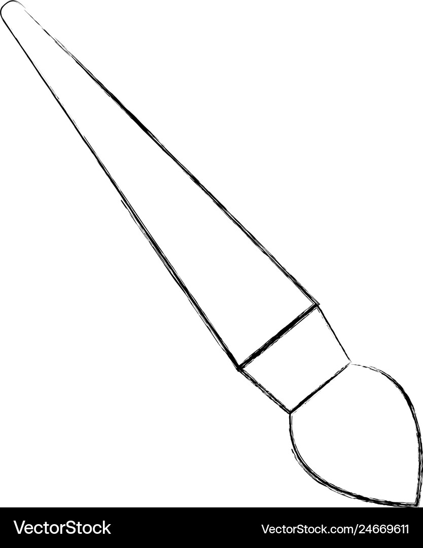 Paint brush artistic creativity object Royalty Free Vector