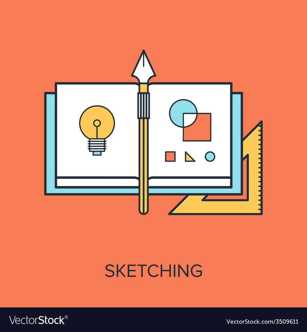 Sketching Royalty Free Vector Image - VectorStock