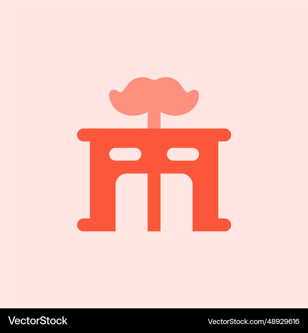 Barber shop with a decorative dandy mustache Vector Image