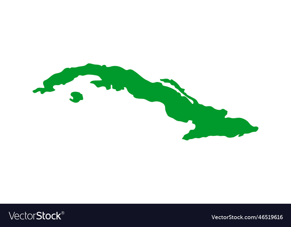 Flat cuba map Royalty Free Vector Image - VectorStock