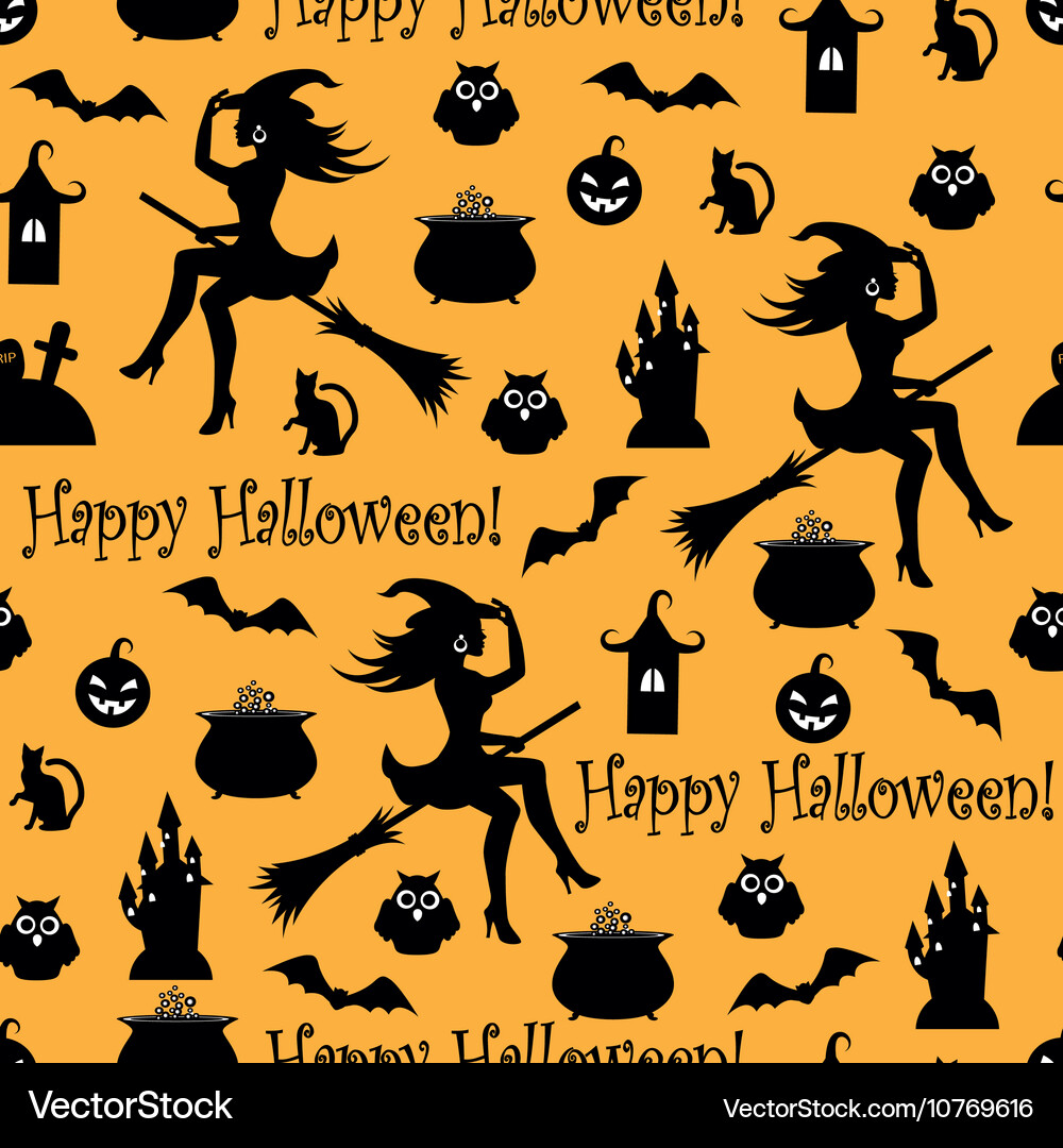 Halloween Seamless Background Royalty Free Vector Image