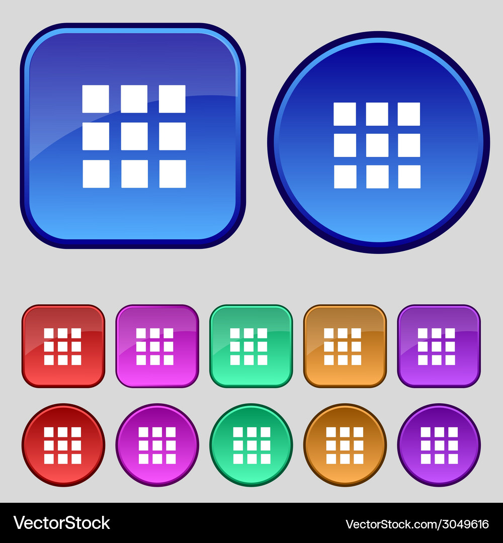 List sign icon content view option symbol set Vector Image