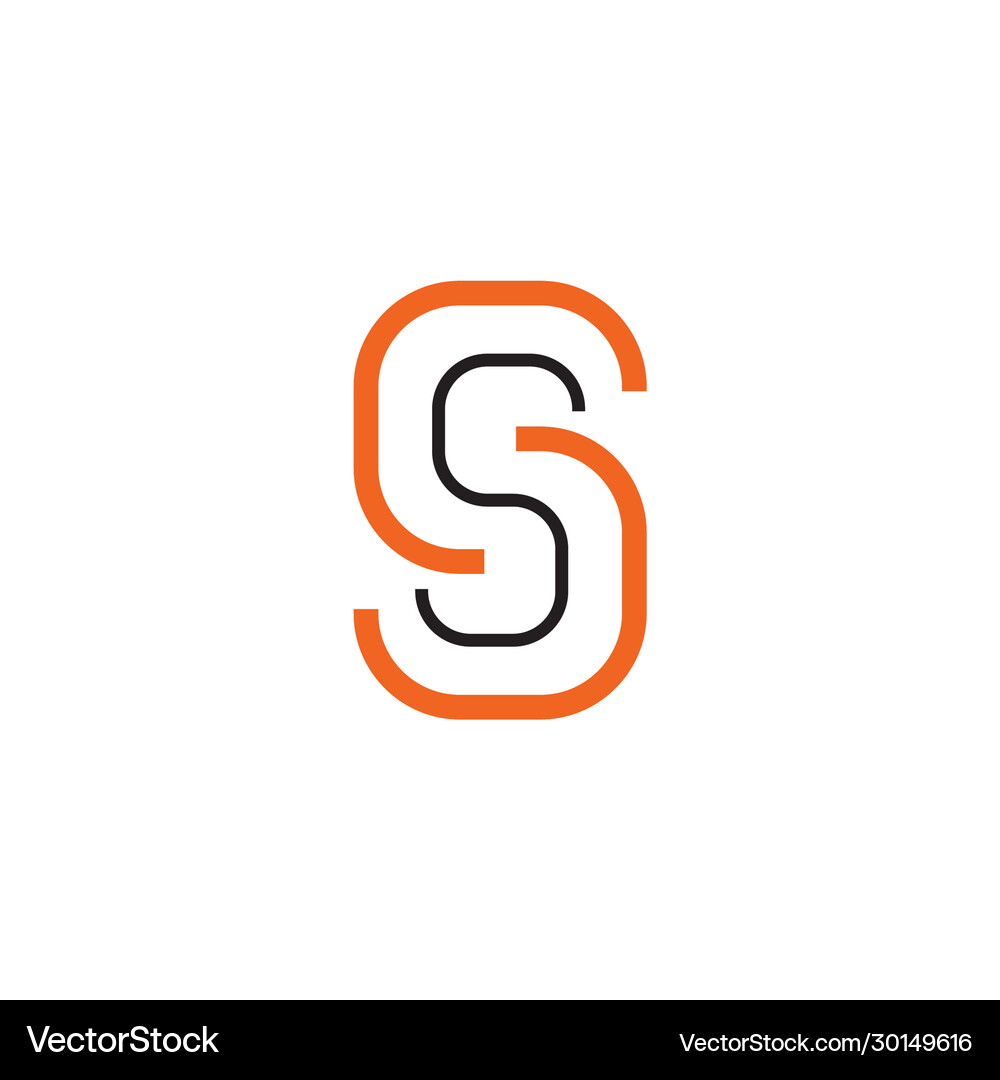 S letter intial logo design icon template Vector Image