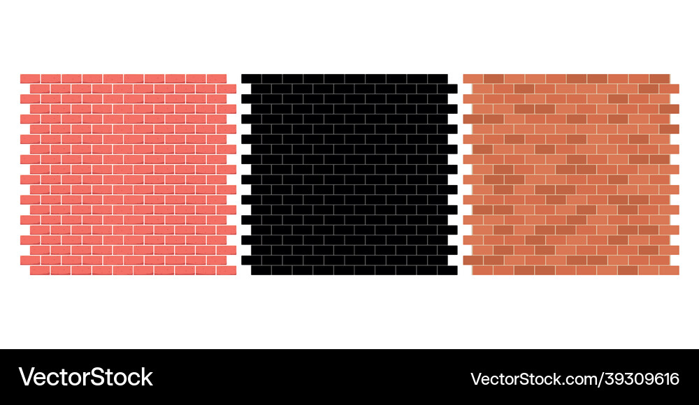 Set of brick walls Royalty Free Vector Image - VectorStock