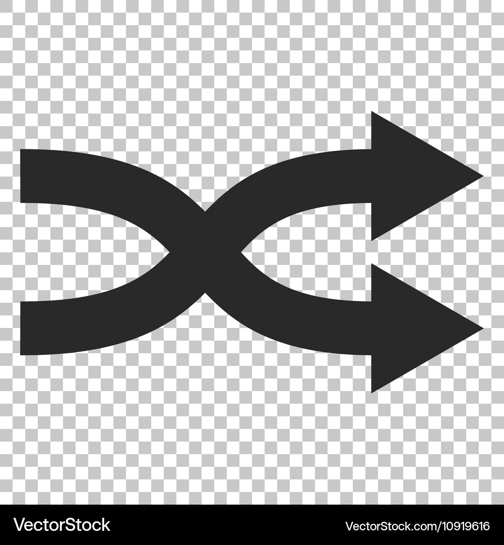 Shuffle Arrows Right Icon Royalty Free Vector Image