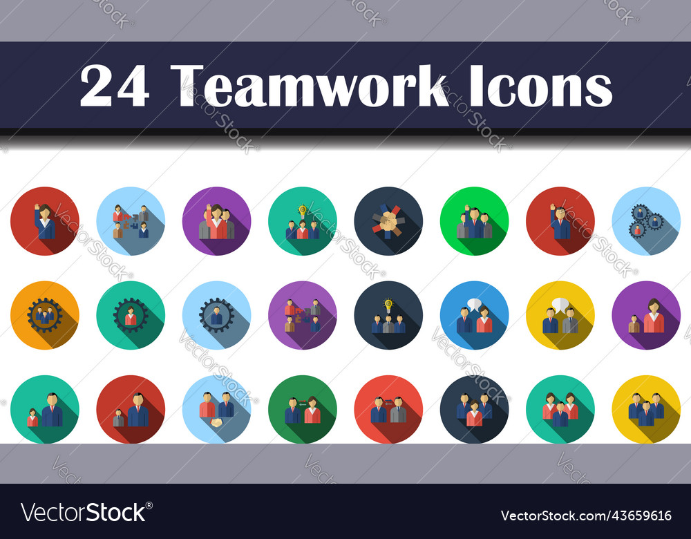 Teamwork icon set Royalty Free Vector Image - VectorStock