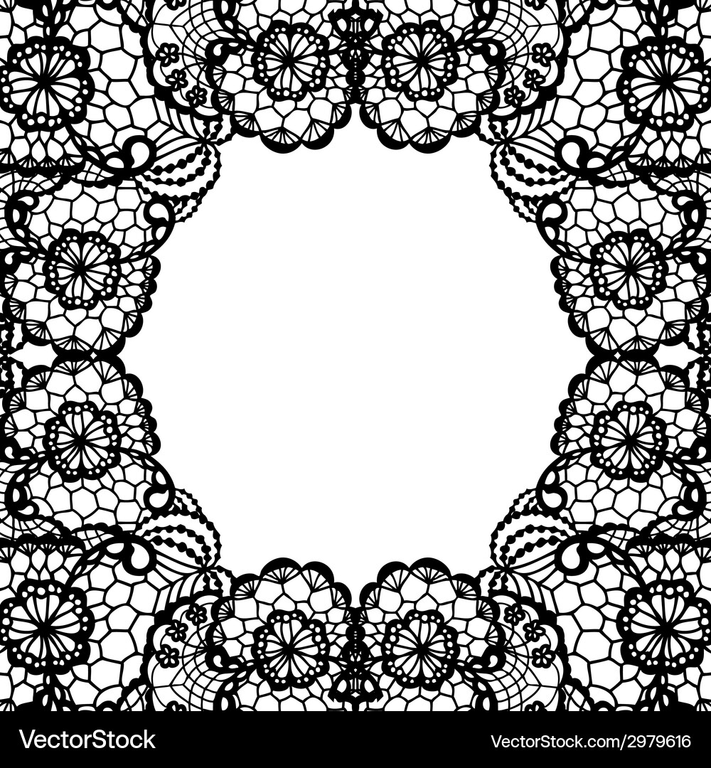 Vintage lace invitation card Royalty Free Vector Image