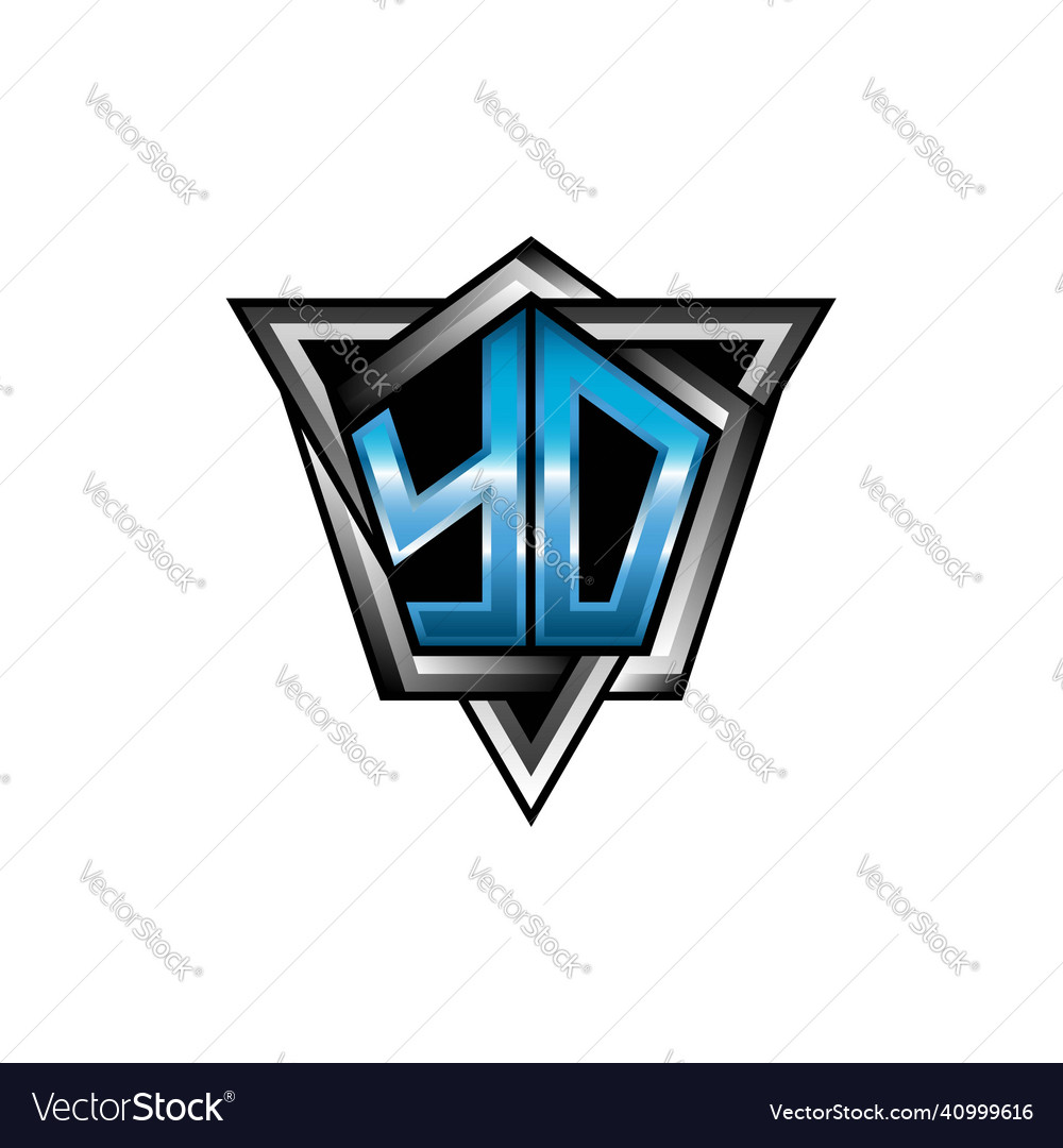 Yo blue light logo monogram geometric design Vector Image Yo blue light logo monogram geometric design Vector Image