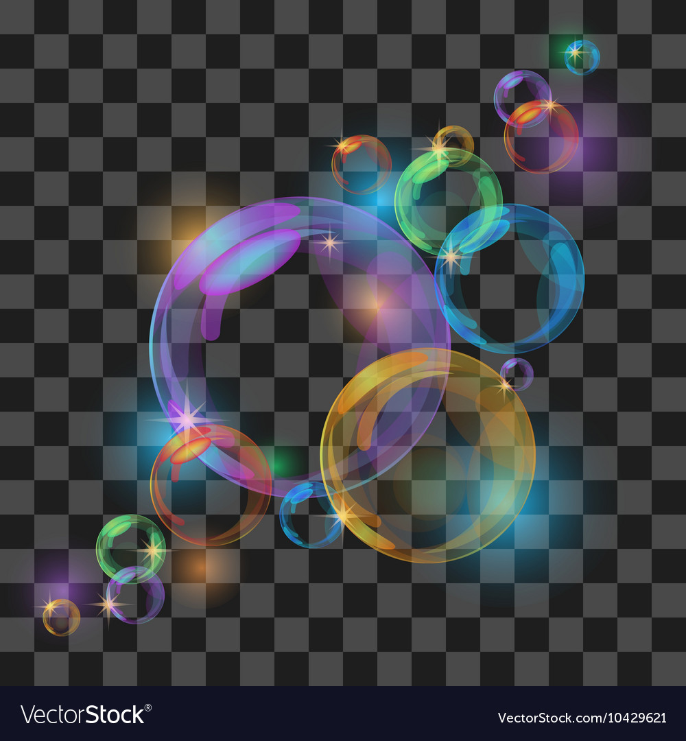 Abstract background with transparent bubbles Vector Image