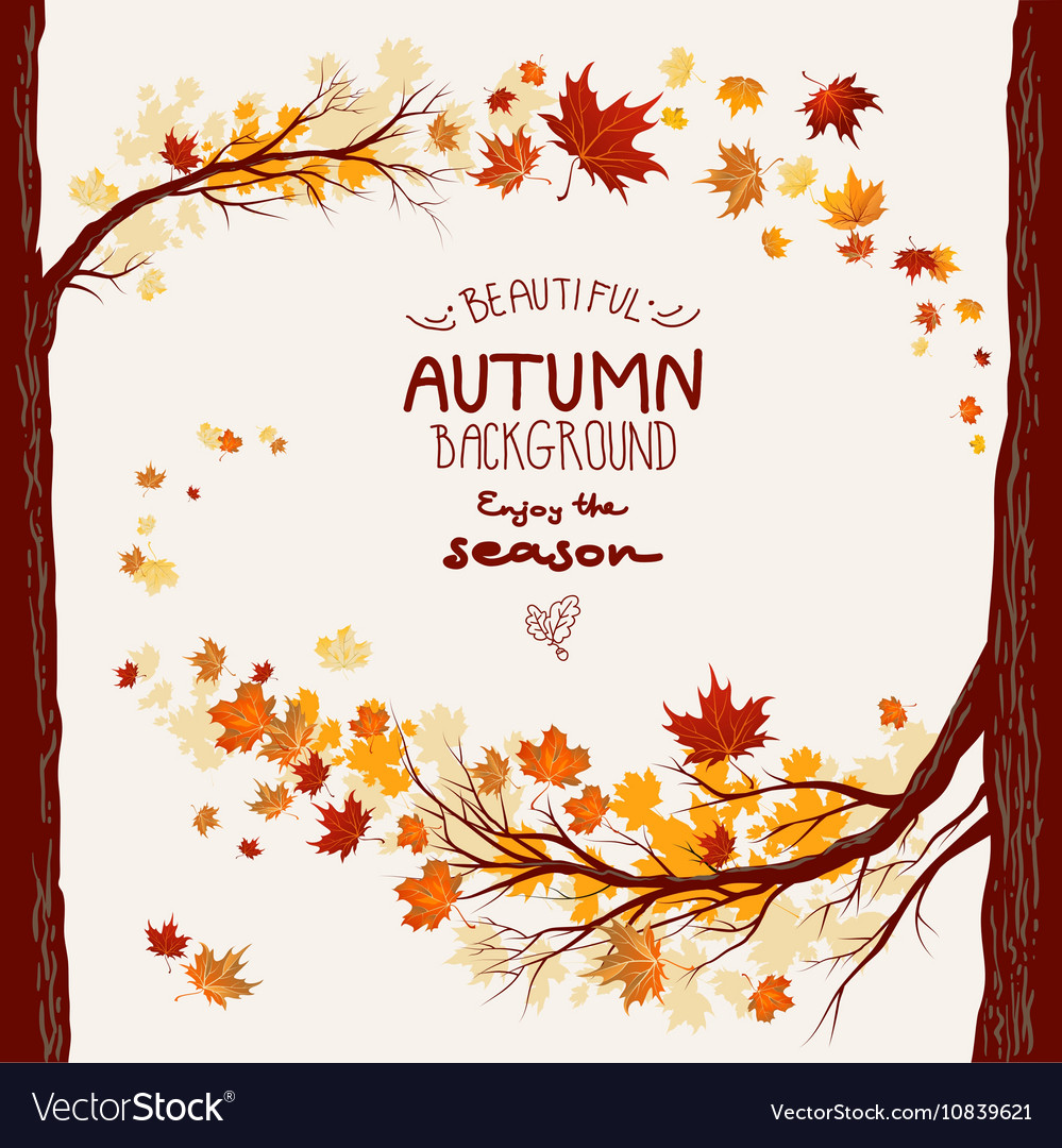 Autumnal background Royalty Free Vector Image - VectorStock