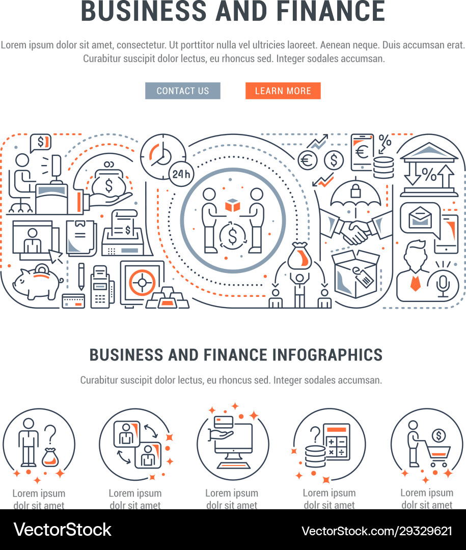 Banner business and finance Royalty Free Vector Image