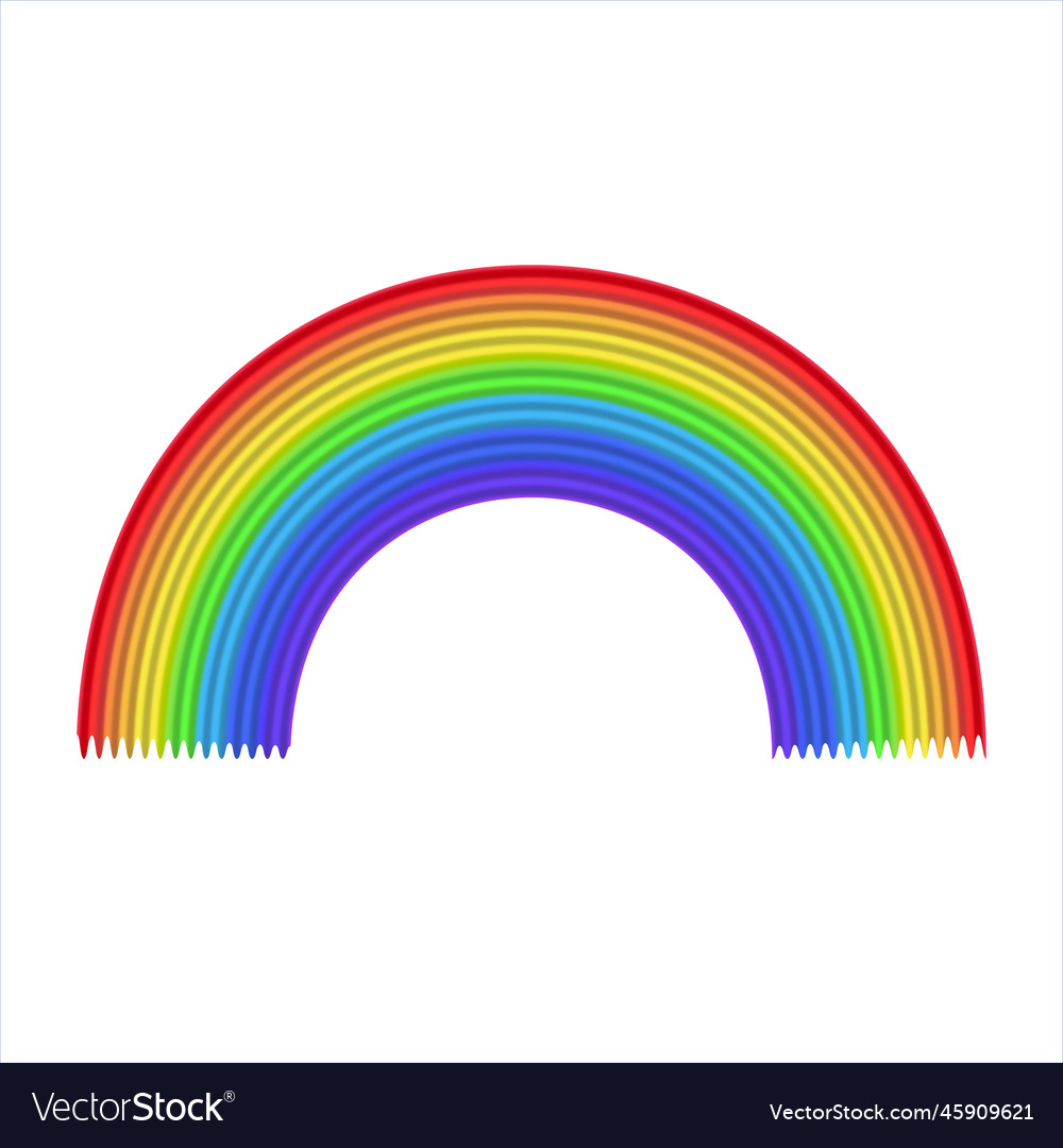 Colorful rainbow painted with oil paint Royalty Free Vector