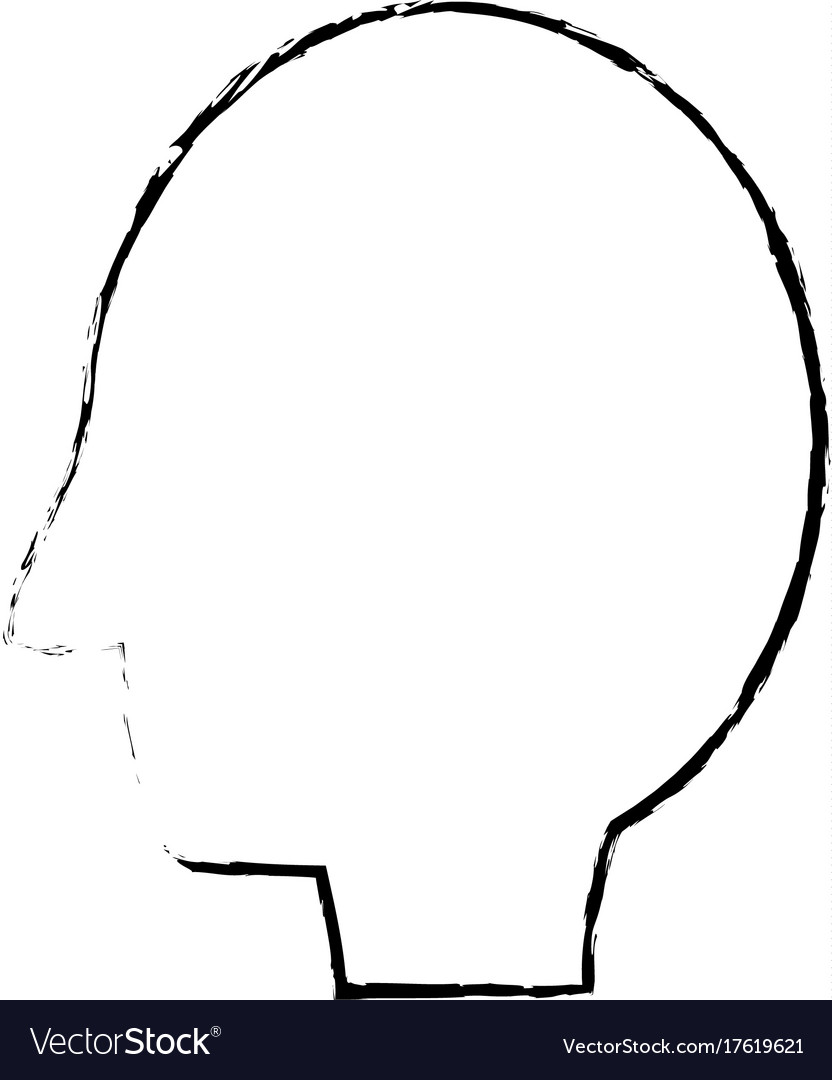 Figure side man head design Royalty Free Vector Image