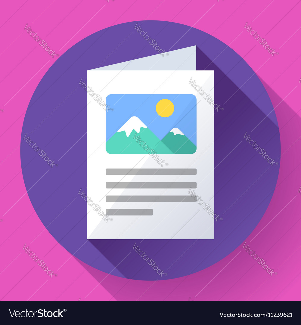 Flat brochure icon Royalty Free Vector Image - VectorStock
