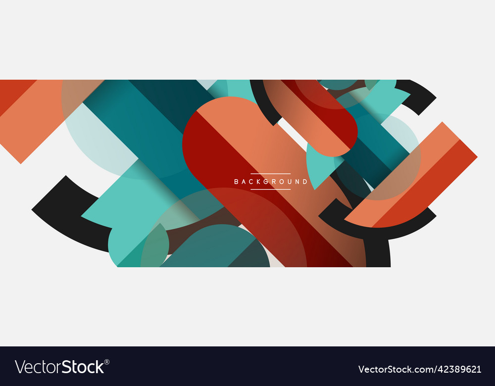 Geometric shapes composition abstract background Vector Image