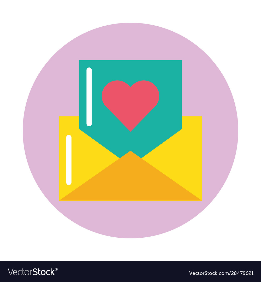 Happy valentines day envelope with heart Vector Image