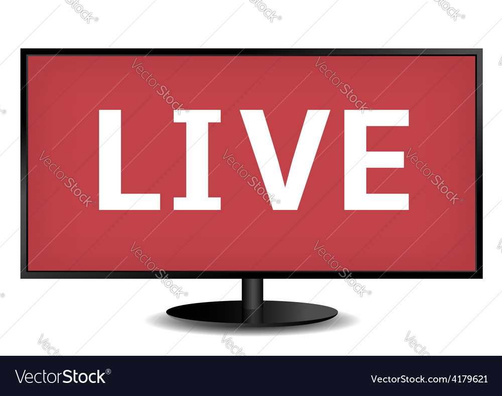Live TV Royalty Free Vector Image - VectorStock