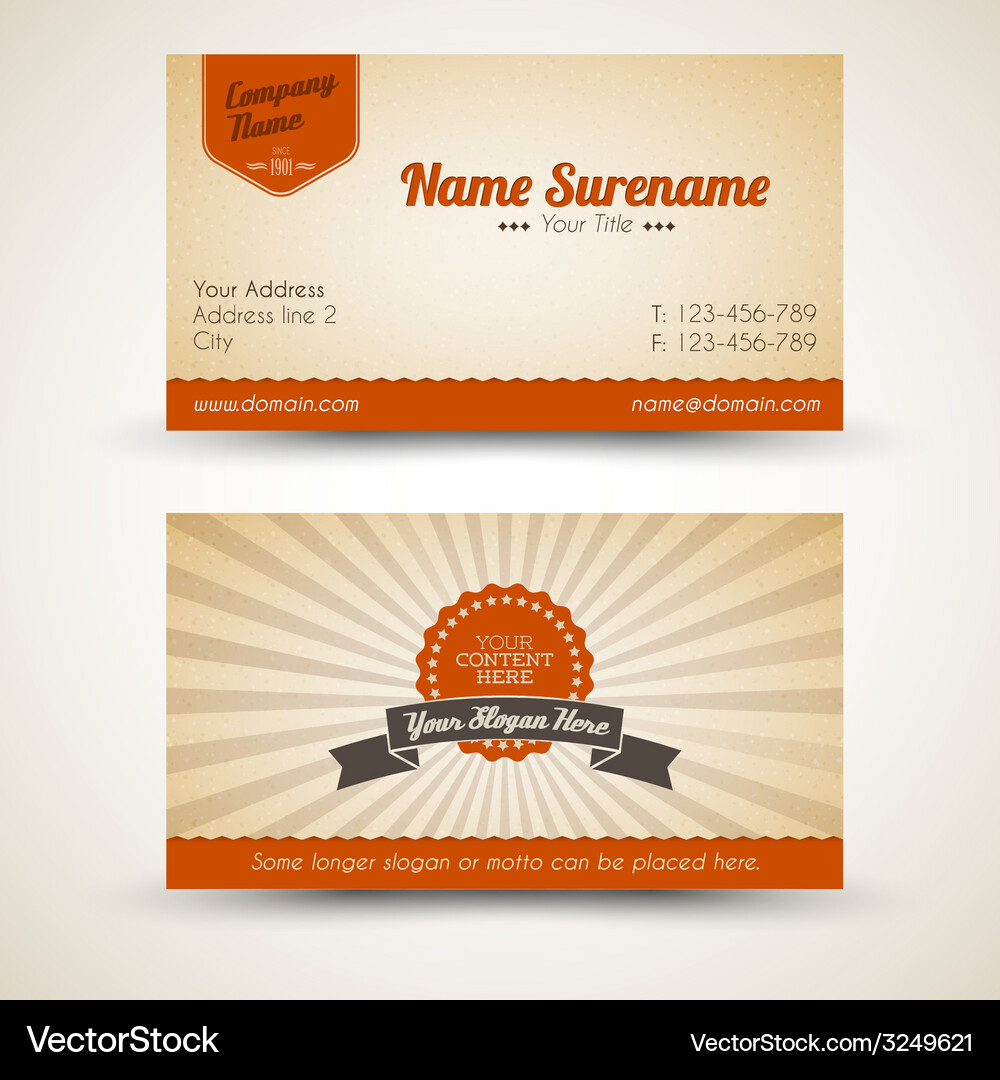 Vintage Graphic Design Business Cards Black Cool Vintage & Retro