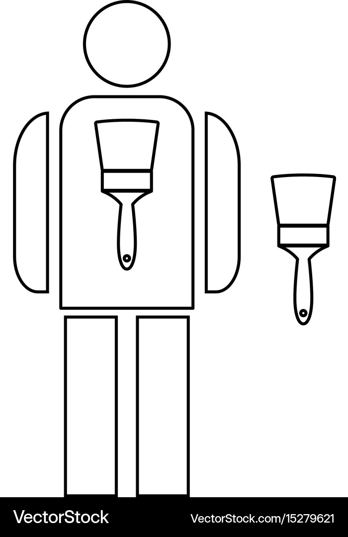 Painting master the black color icon Royalty Free Vector