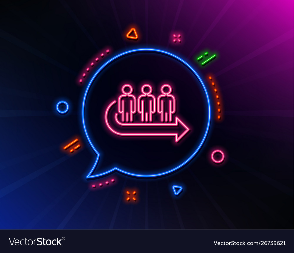 Queue line icon people waiting sign Royalty Free Vector