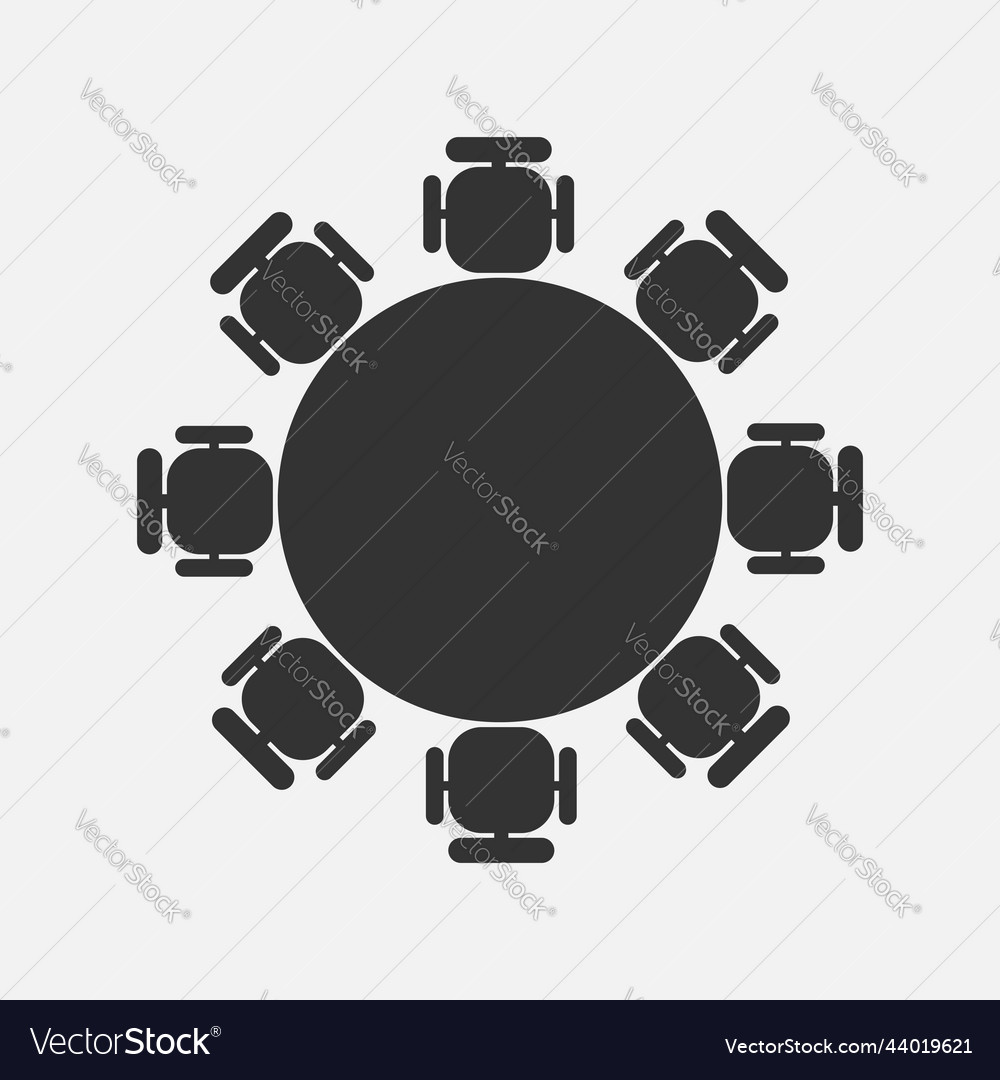 Round table Royalty Free Vector Image - VectorStock
