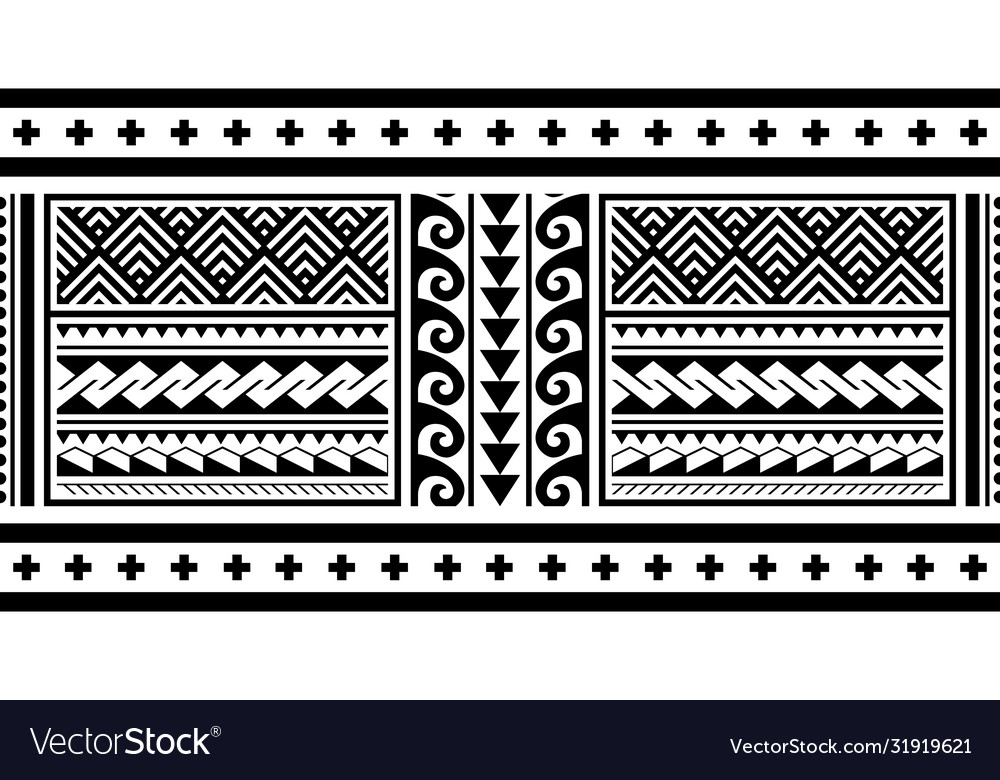 Tribal ethnic polynesian geometric seamless Vector Image Tribal ethnic polynesian geometric seamless Vector Image