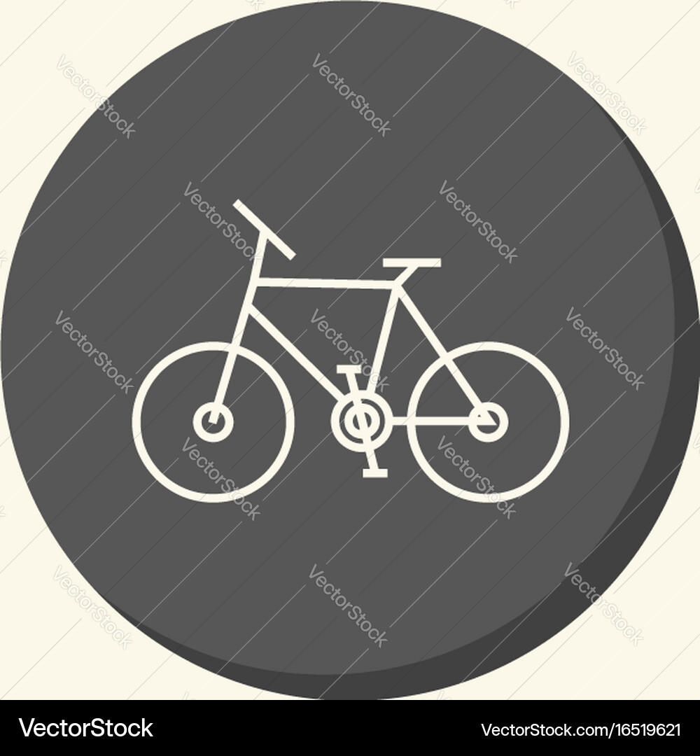 Two-wheeled bicycle round icon Royalty Free Vector Image