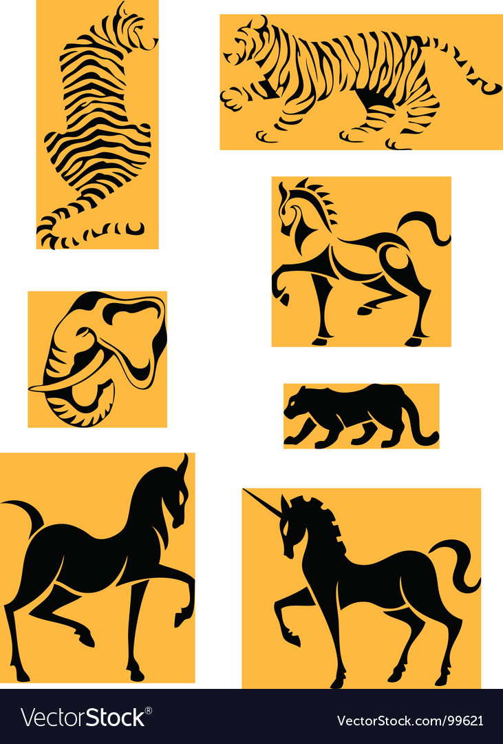 Wildlife animals Royalty Free Vector Image - VectorStock