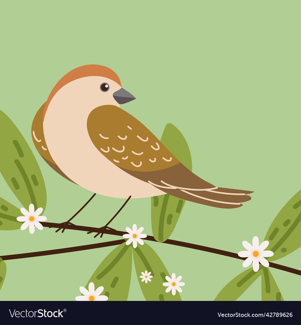 Bird on the tree Royalty Free Vector Image - VectorStock