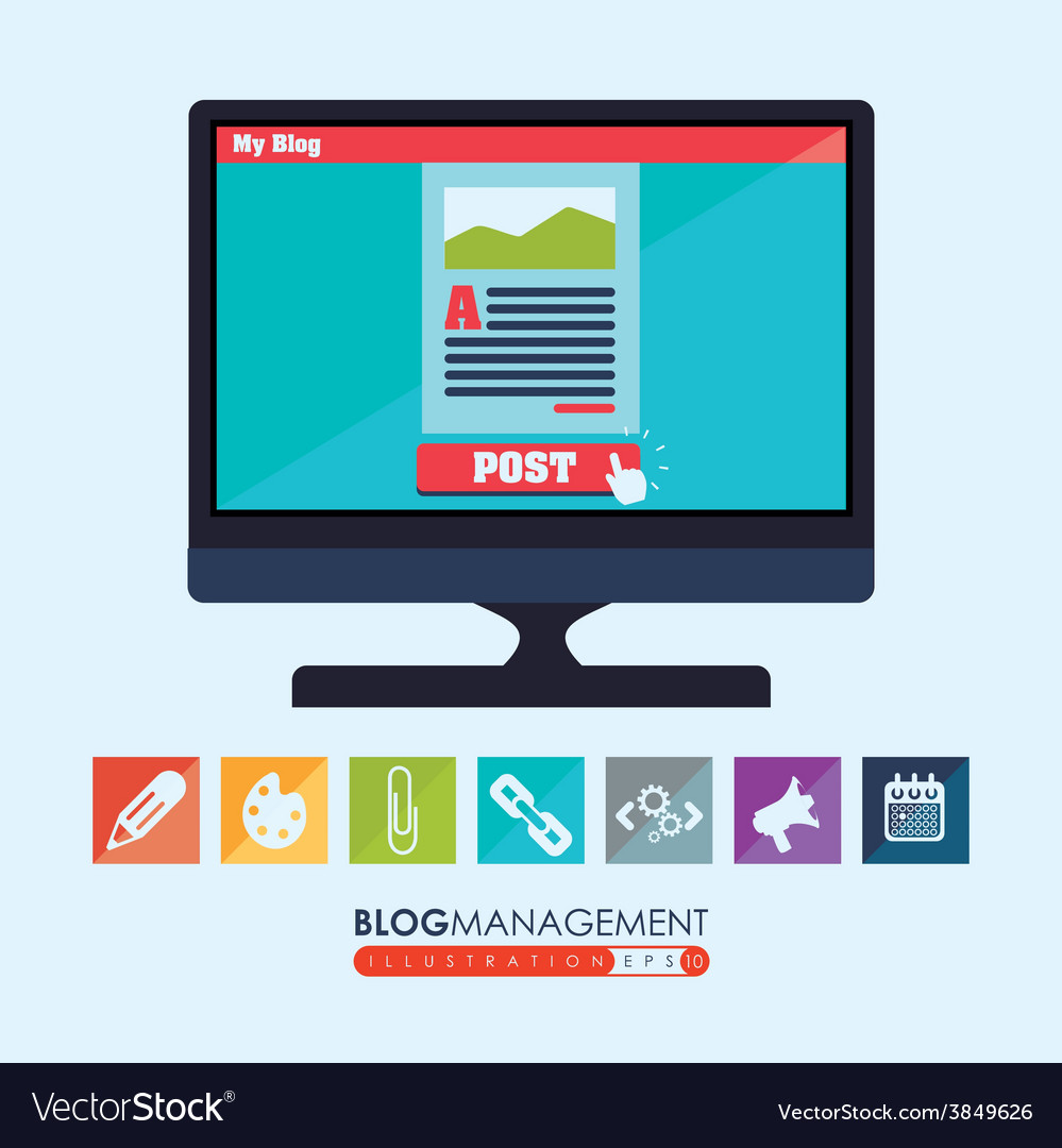 Blog concept Royalty Free Vector Image - VectorStock