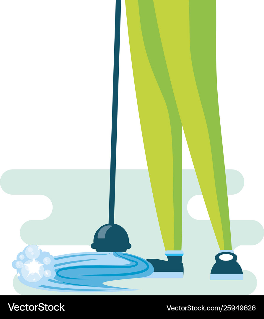 Isolated cleaning bucket with foam design Vector Image